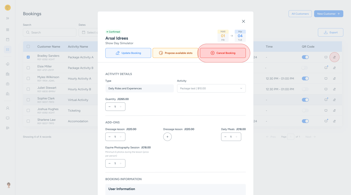 How to edit, modify and cancel your bookings